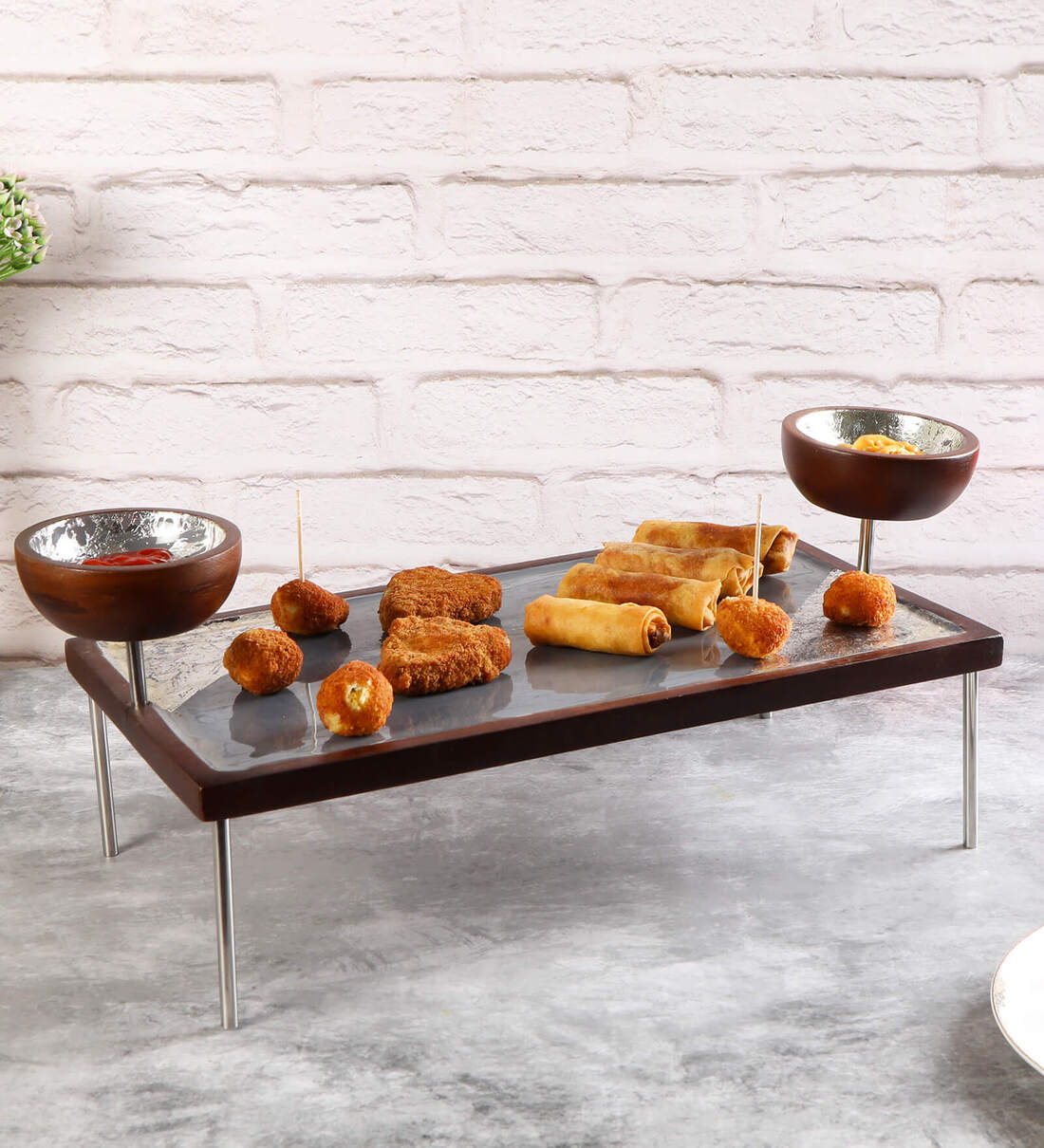 Buy Grey Mango wood 16 Inch Rectangle Appetizer Platters at 46% OFF by ...
