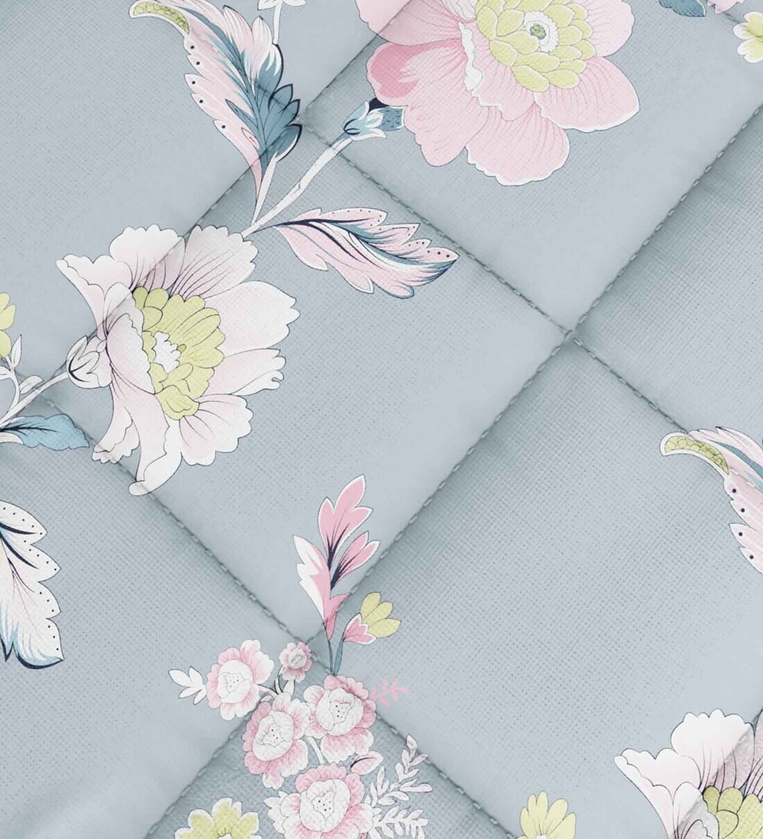 Buy Grey Polyester Floral 200 Gsm Double Bed Comforter Rumba-Roll ...