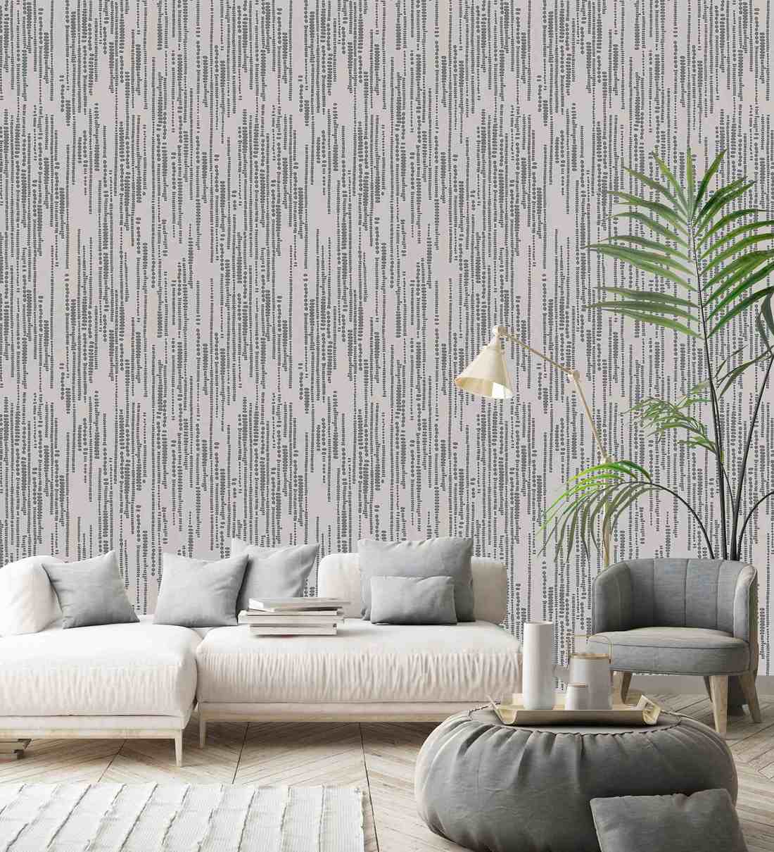 Buy Grey Vinyl Geometric Pattern Wallpaper by Excel Wallcoverings ...