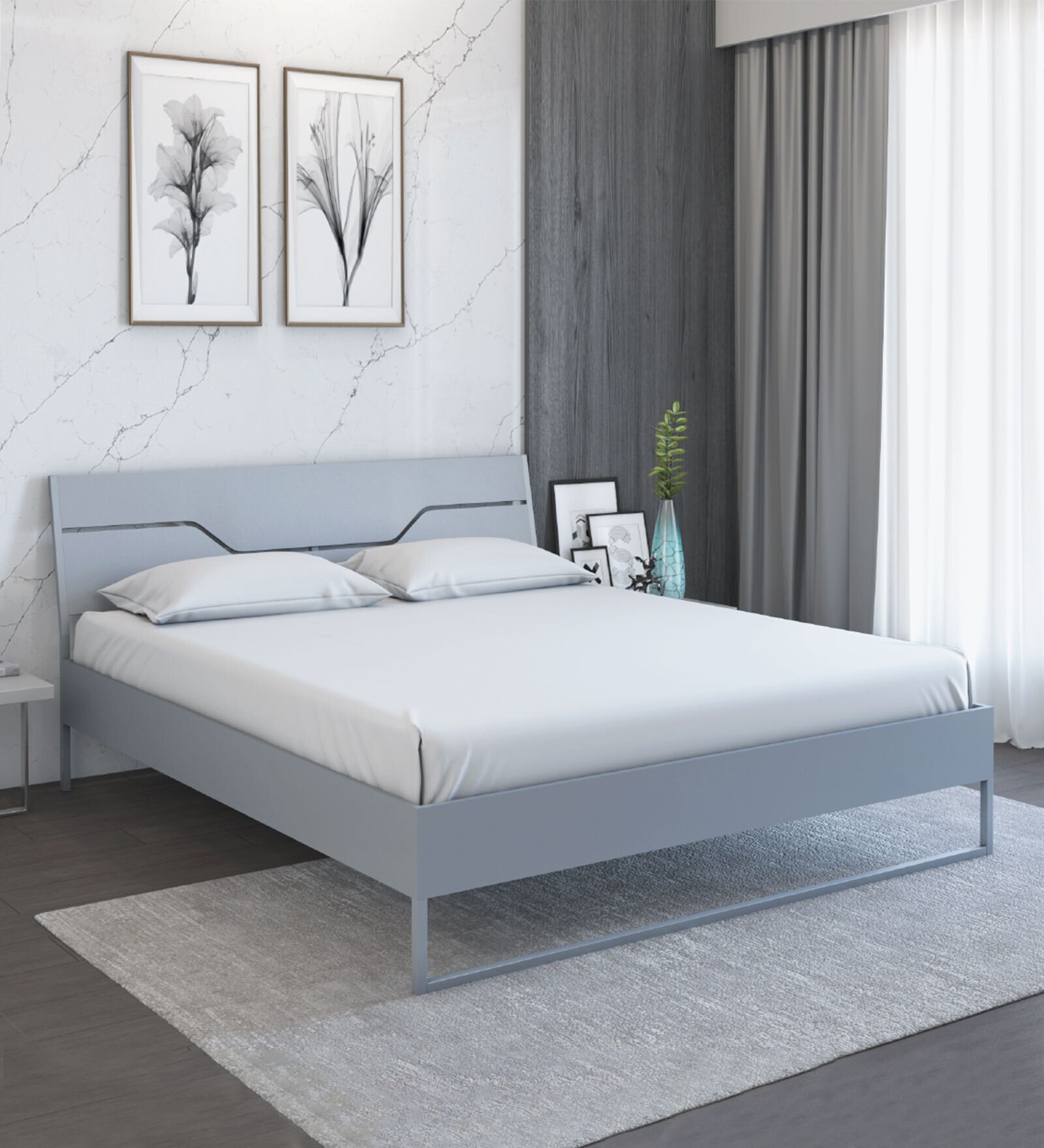 Buy Grande King Size Bed in Grey Finish at 51% OFF by Nilkamal Sleep ...