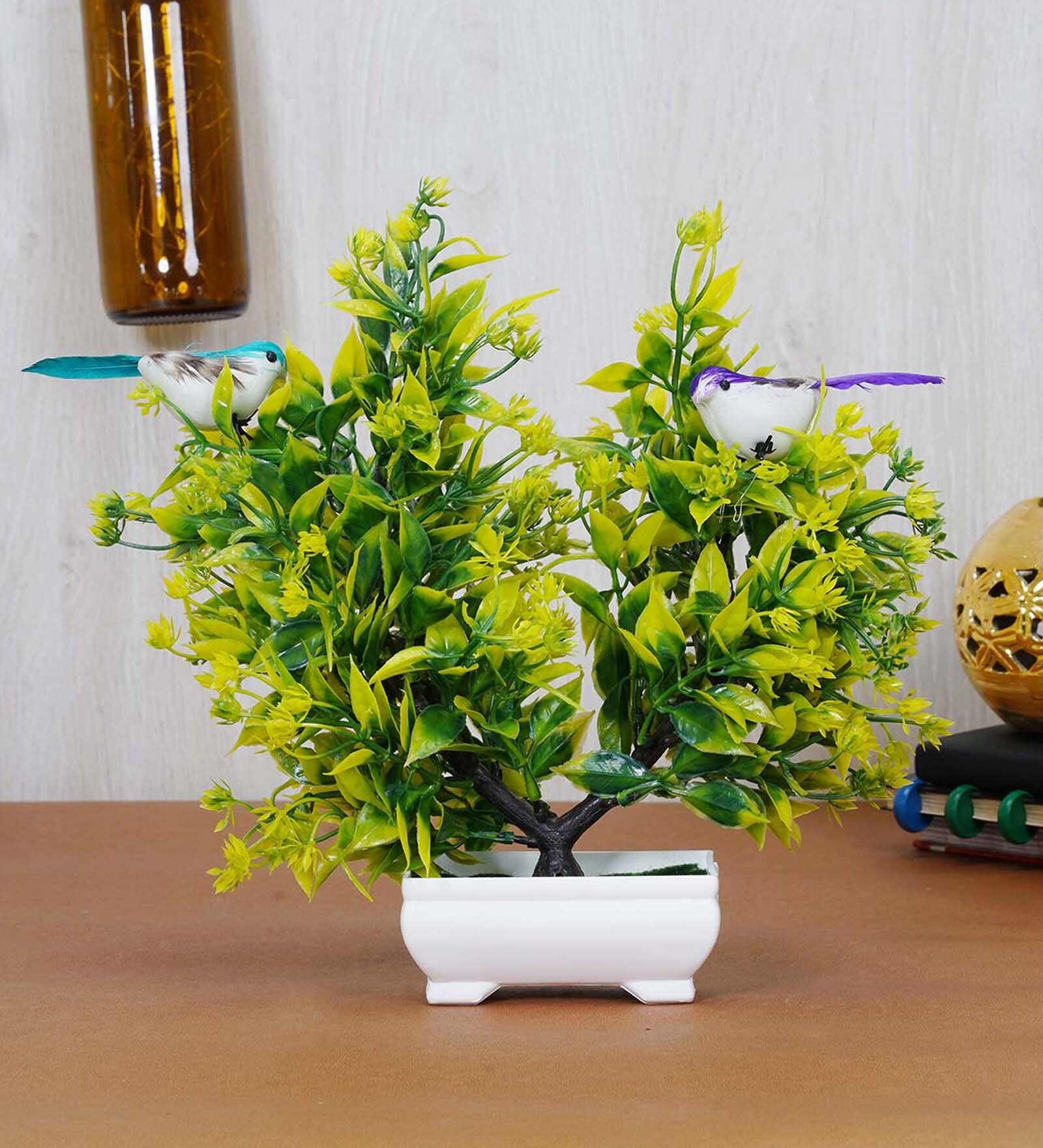 Buy Fabric & Plastic Wade Green With Pot Artificial Plant at 29% OFF by ...
