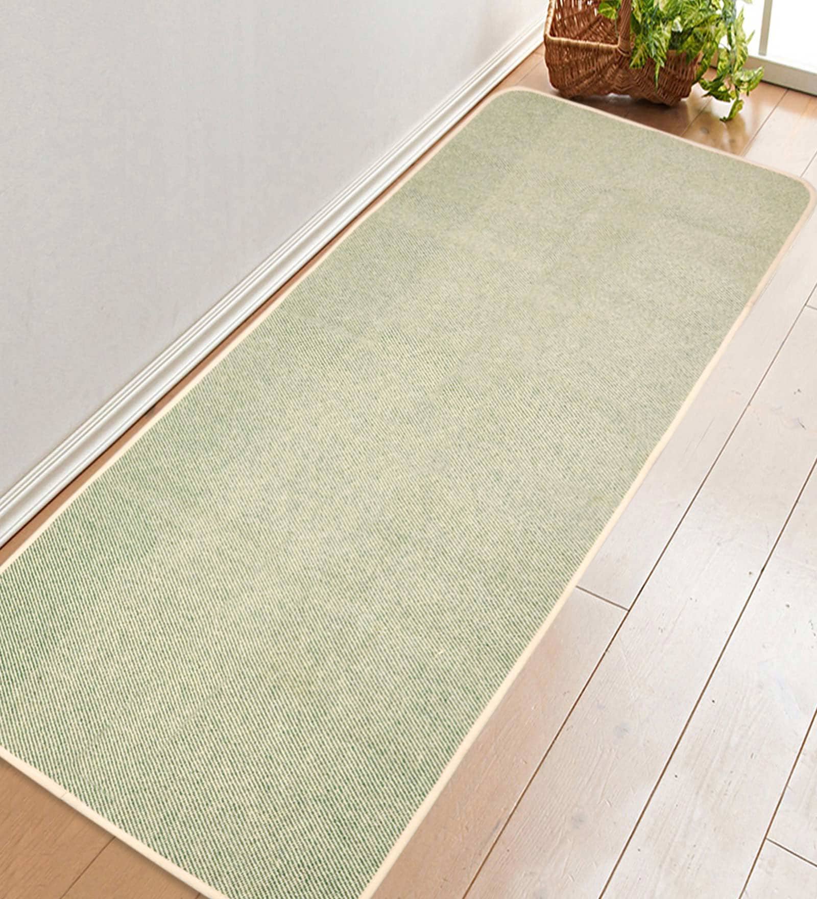 Buy Green Cotton 71 x 24 Inches Machine Made Floor Runner at 20% OFF by ...