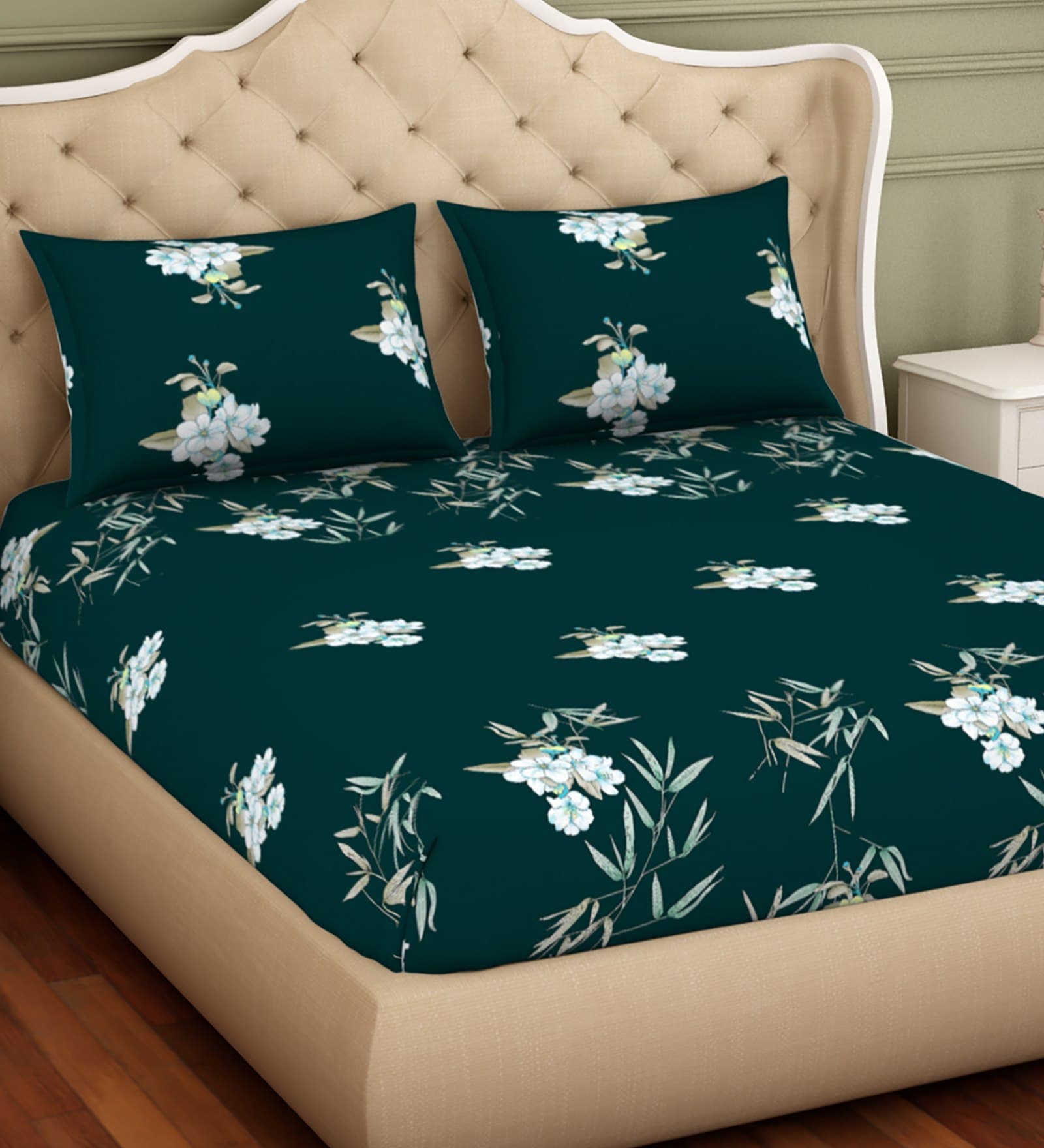 Buy Soule Cotton 210TC King Size Bedsheet with 2 Pillow Covers by ...