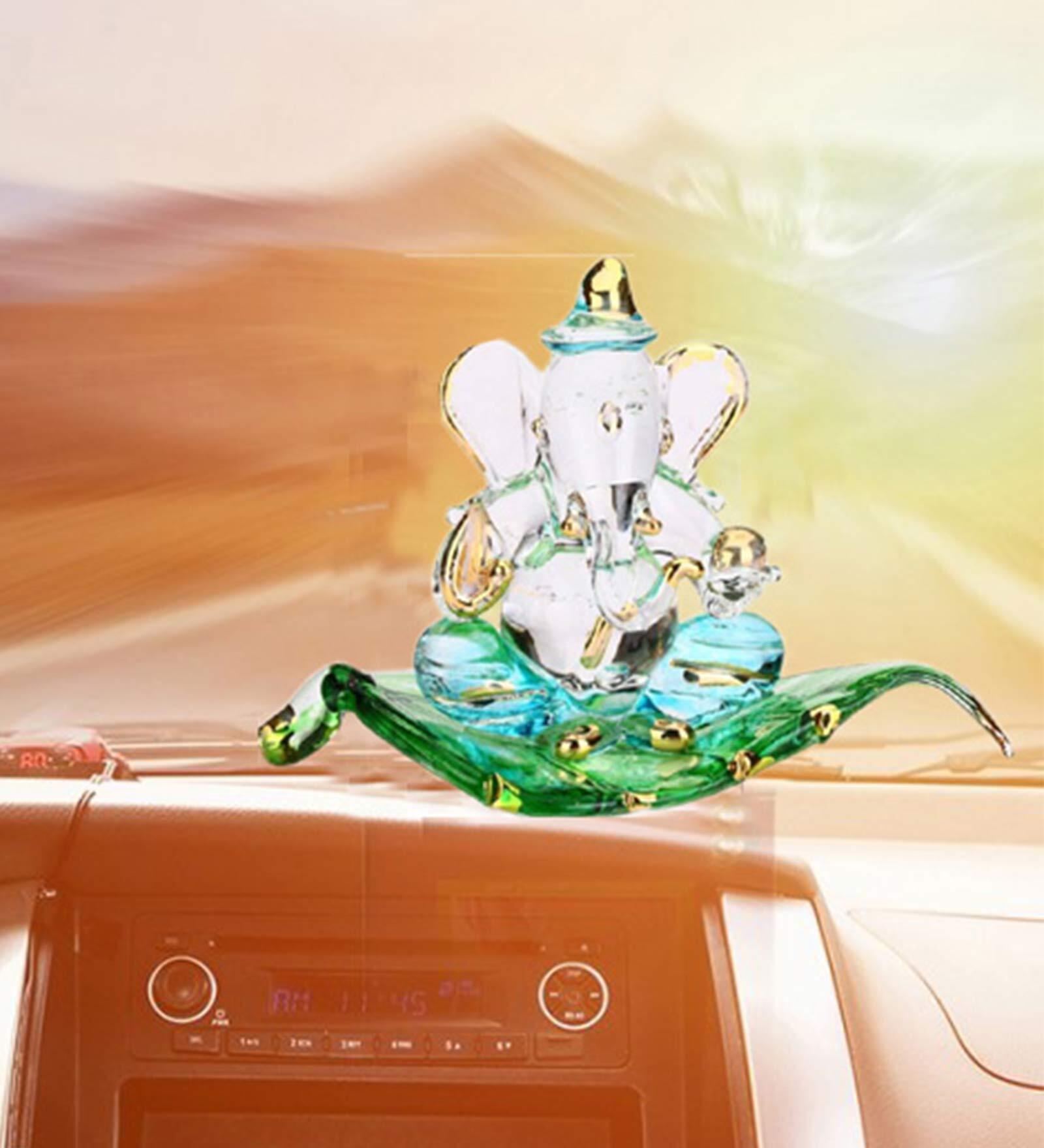 Buy Green Crystal Ganesha Idol By Arghyam at 50% OFF by Arghyam | Pepperfry