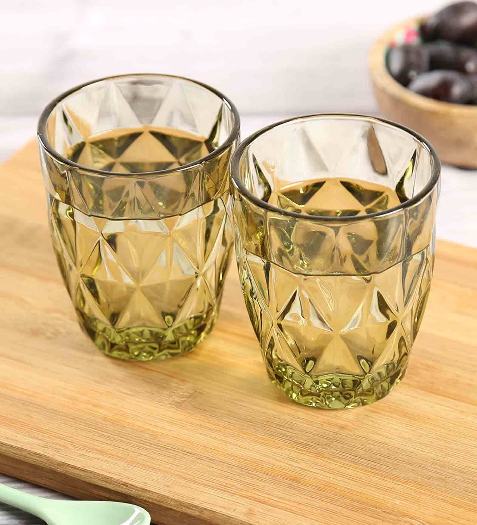 Buy Green 250ml (Set of 2) Everyday Glass at 16% OFF by India Circus by Krsnaa Mehta | Pepperfry