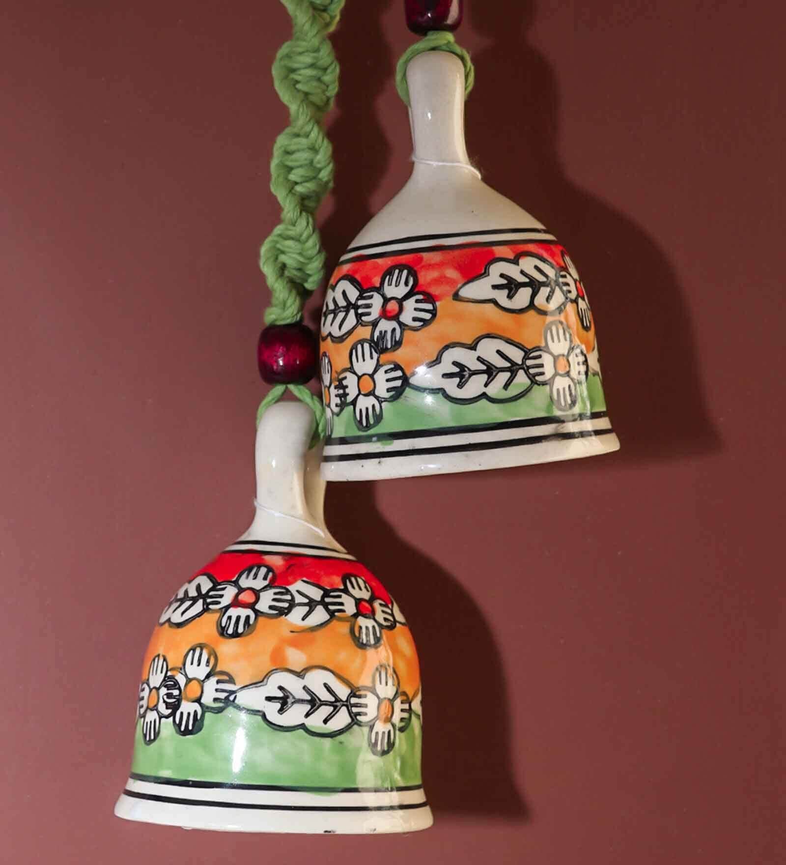 Buy Green Macrame Ceramic Handmade bell for Wall hanging at 17% OFF by ...