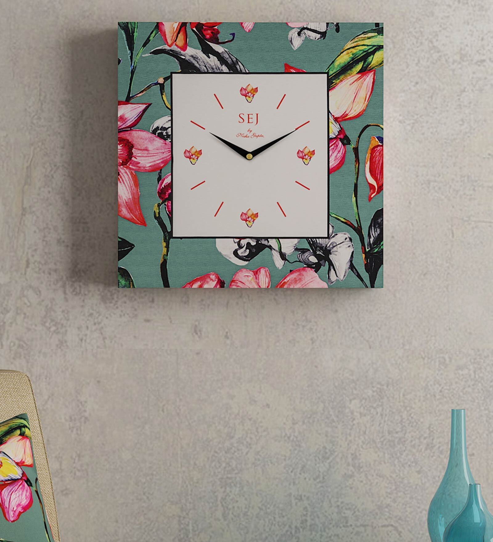 Buy Majestic Green MDF Framed Analog Wall Clock at 78% OFF by SEJ By ...