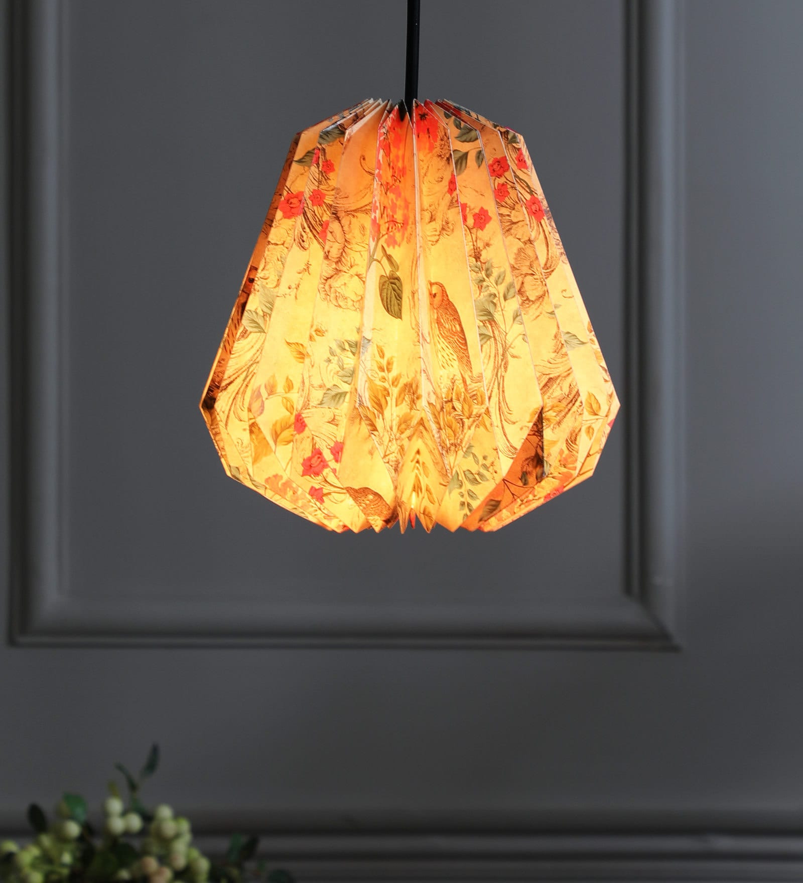 Buy Green Paper Single Hanging Lights by India Circus by Krsnaa Mehta ...