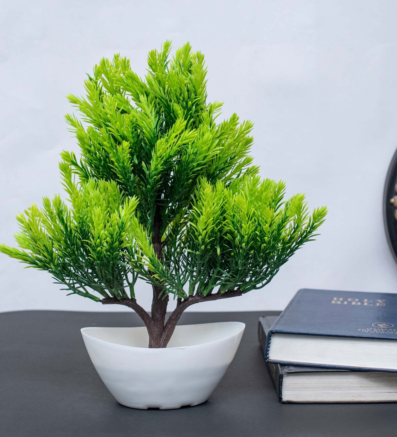 Buy Green Plastic Artificial Bonsai with Plastic Base at 36% OFF by APS ...