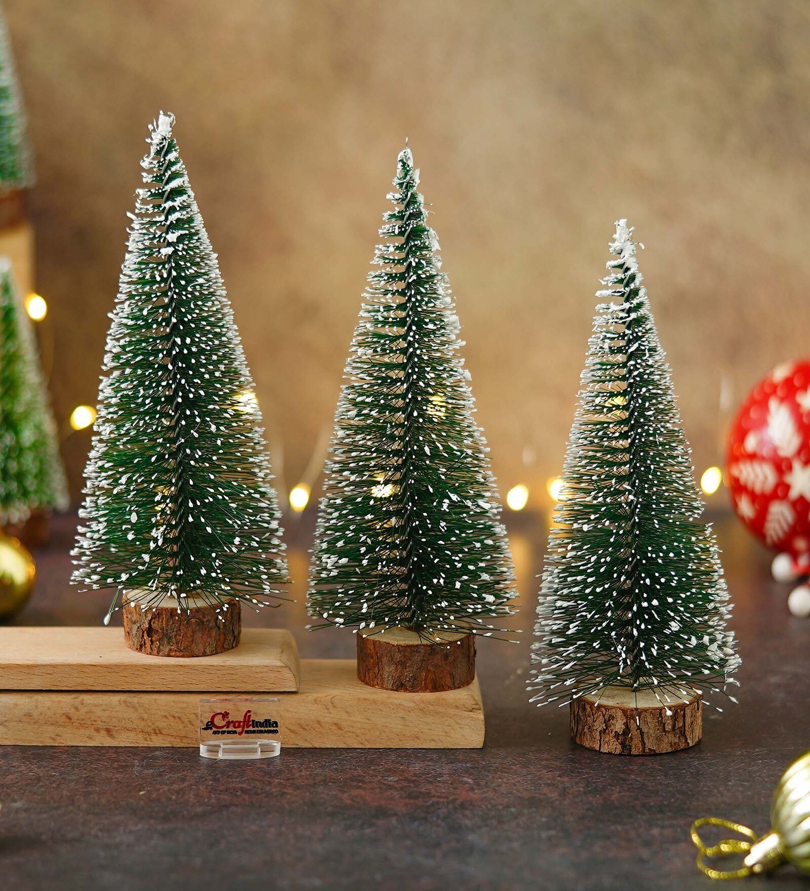 Buy Green Plastic Christmas Tree (Set of 3) at 38% OFF by eCraftIndia ...