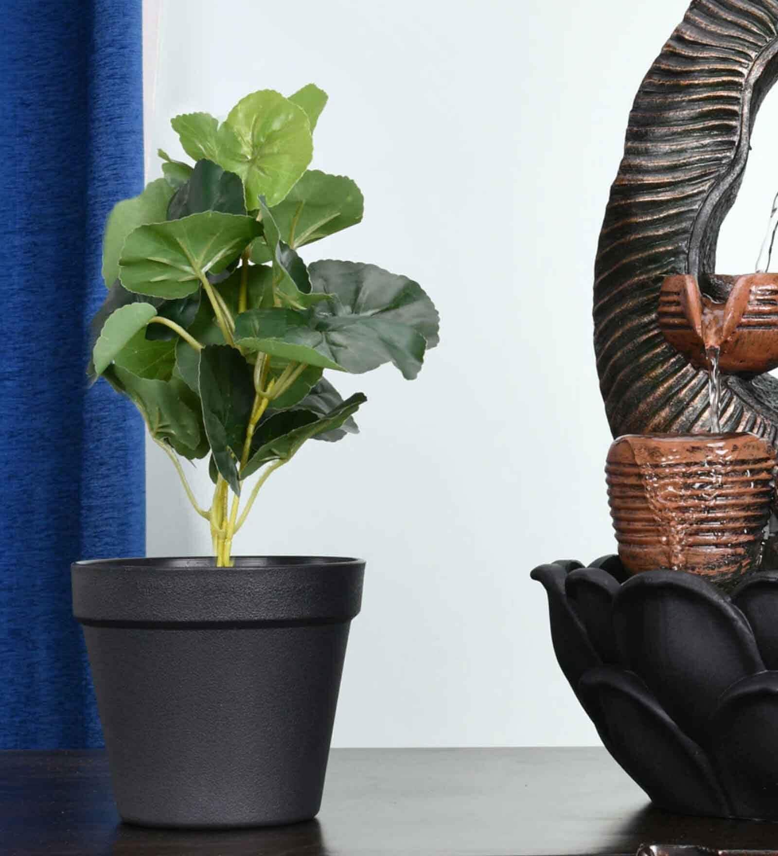 Buy Green Plastic Fan Leaf Artificial Plant with Pot by @home Online ...