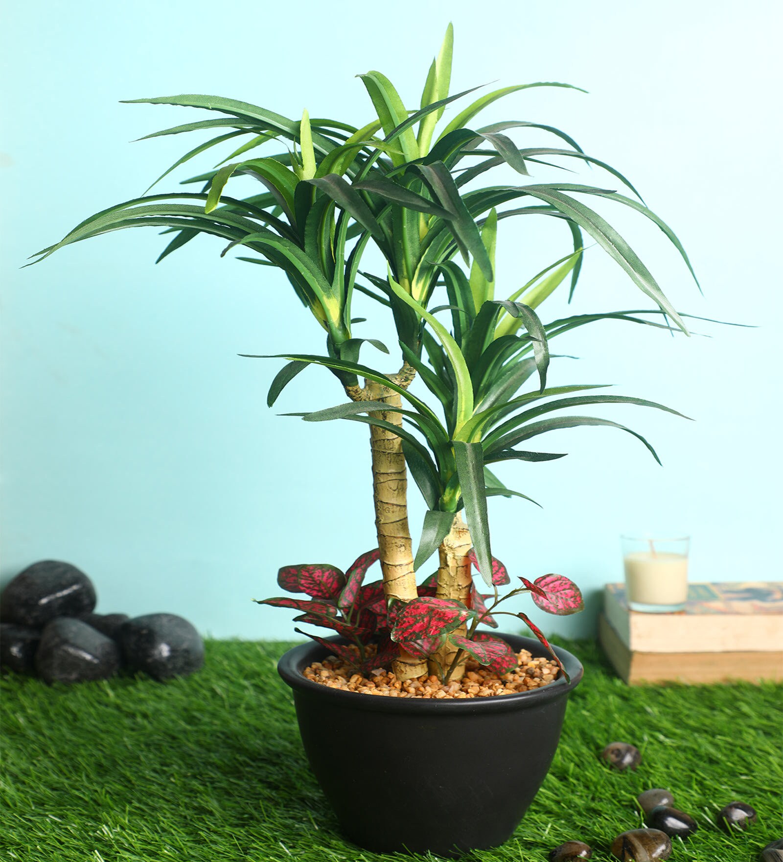 Buy Green Polyester Artificial Plant With pot by Pollination at 51% OFF ...
