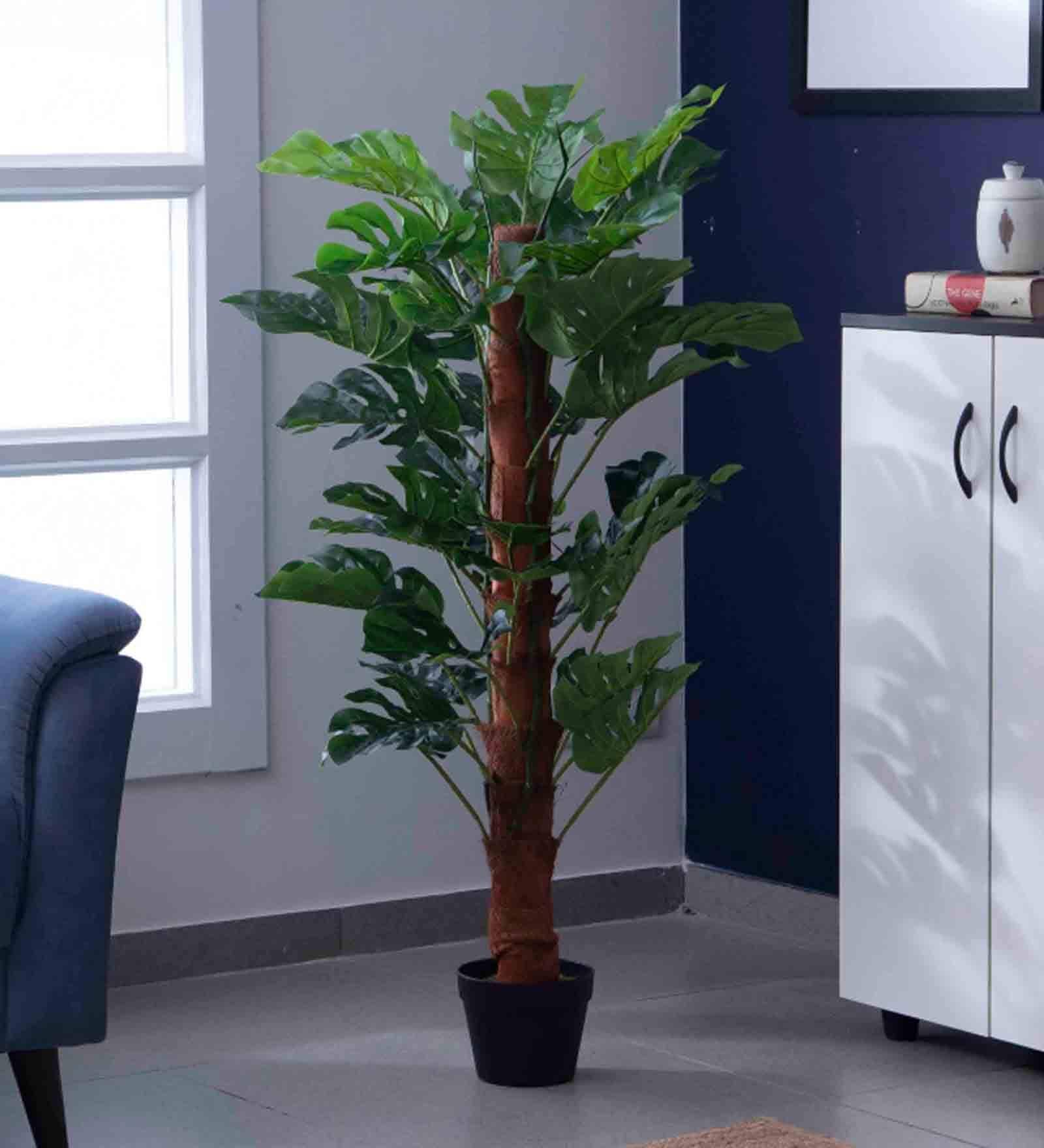 Buy Polyester Molly Green Split Philo With Pot Artificial Plant at 24% ...