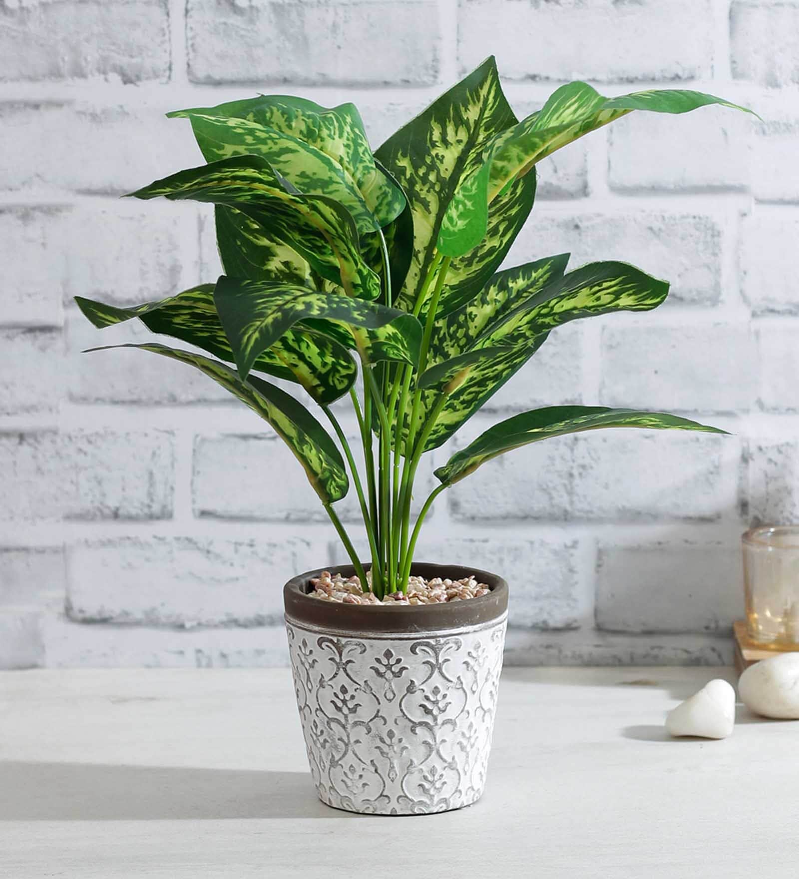 Buy Green Polyester Money Artificial Bonsai Plant With Pot by Tayhaa at ...