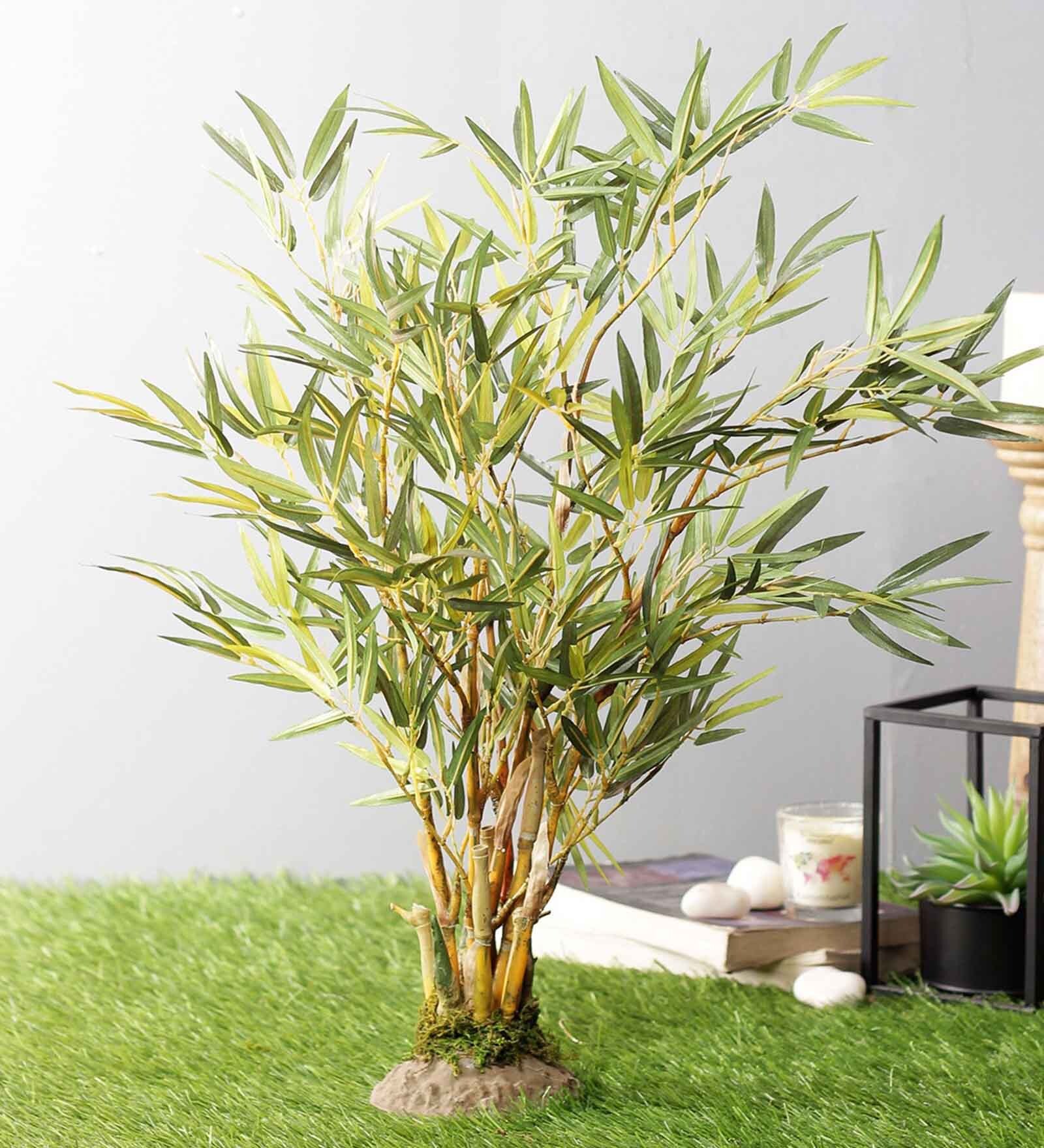 Buy Pvc Green Premium Bamboo Without Pot Artificial Plants at 23% OFF ...
