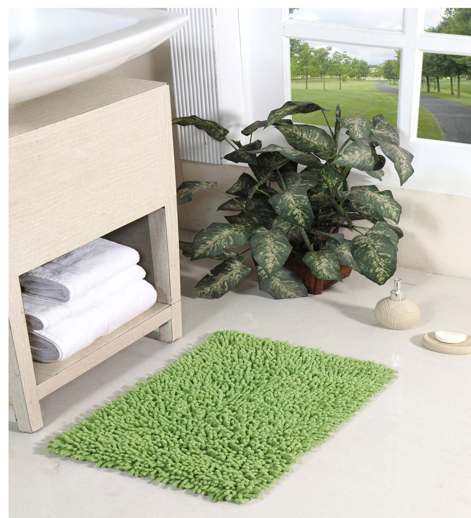 Buy Green Solid Cotton 24x16 Inches Max Absorbant Door Mat at 46% OFF ...