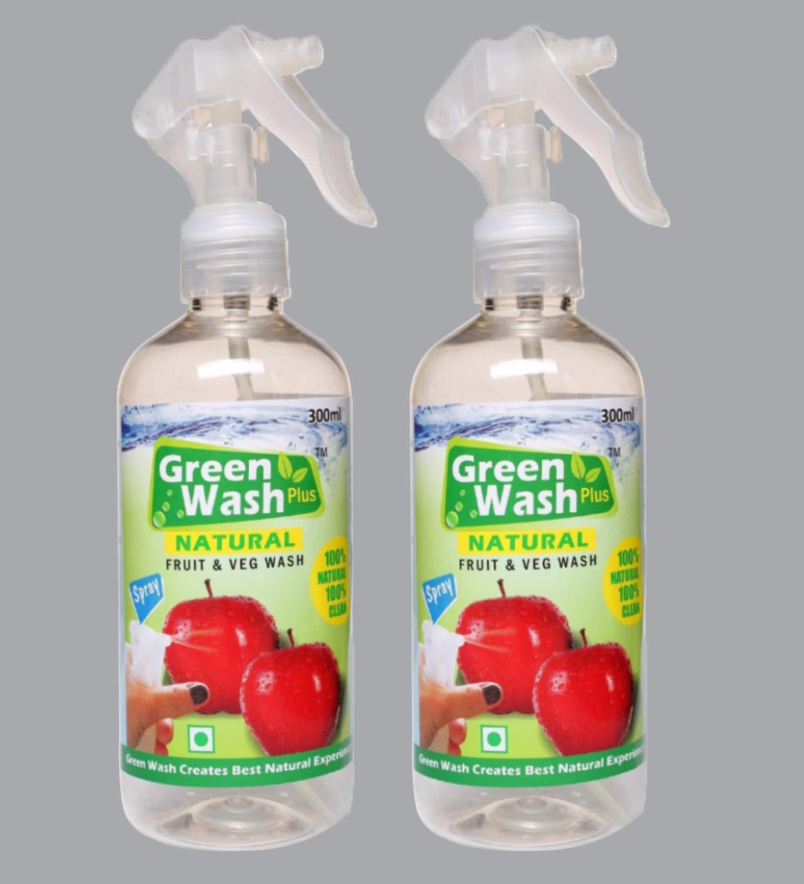 Buy Green Wash Fruit & Vegetable Cleaning Spray Bottles - Set of 2,300 ...
