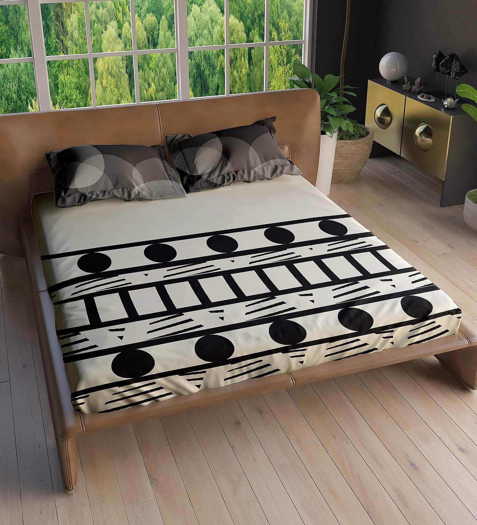 Buy Grey 220 TC 100 % Cotton Double Bedsheet With 2 Pillow Covers by LABHAM at 47% OFF by LABHAM ...