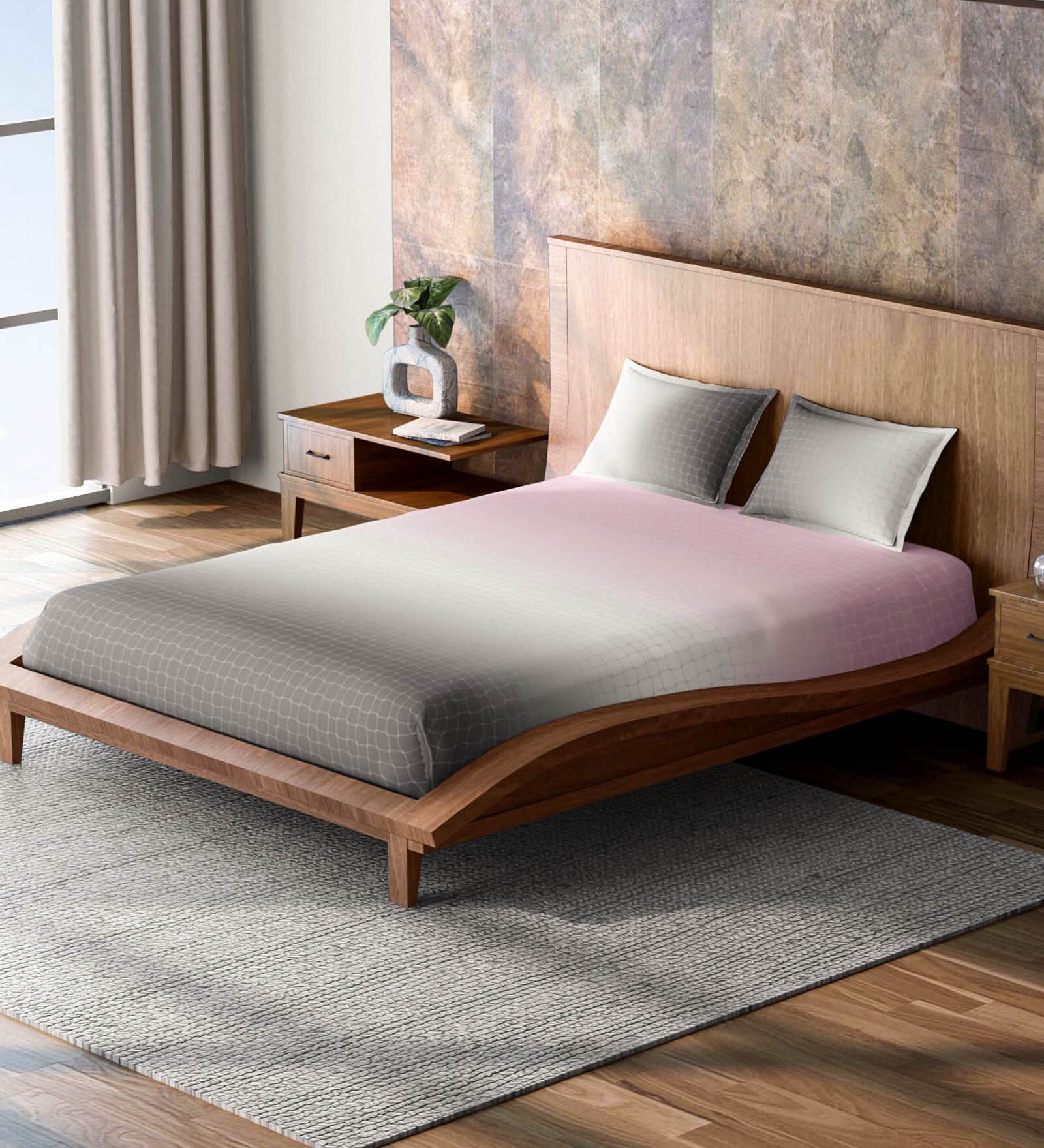 Buy Hyimprint 100% Cotton 200TC King Size Bedsheet with 2 Pillow Covers ...