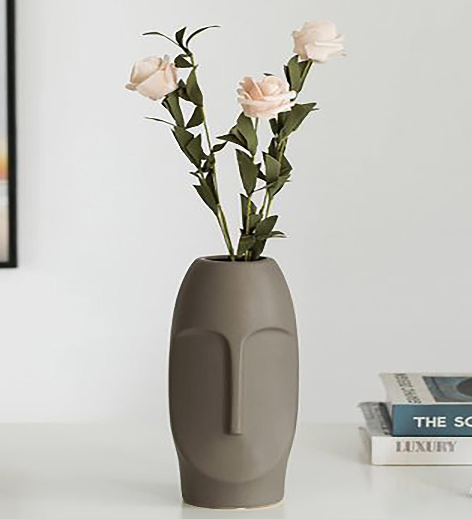 Buy Grey Ceramic Table Vase by Art Street at 69% OFF by Art Street ...