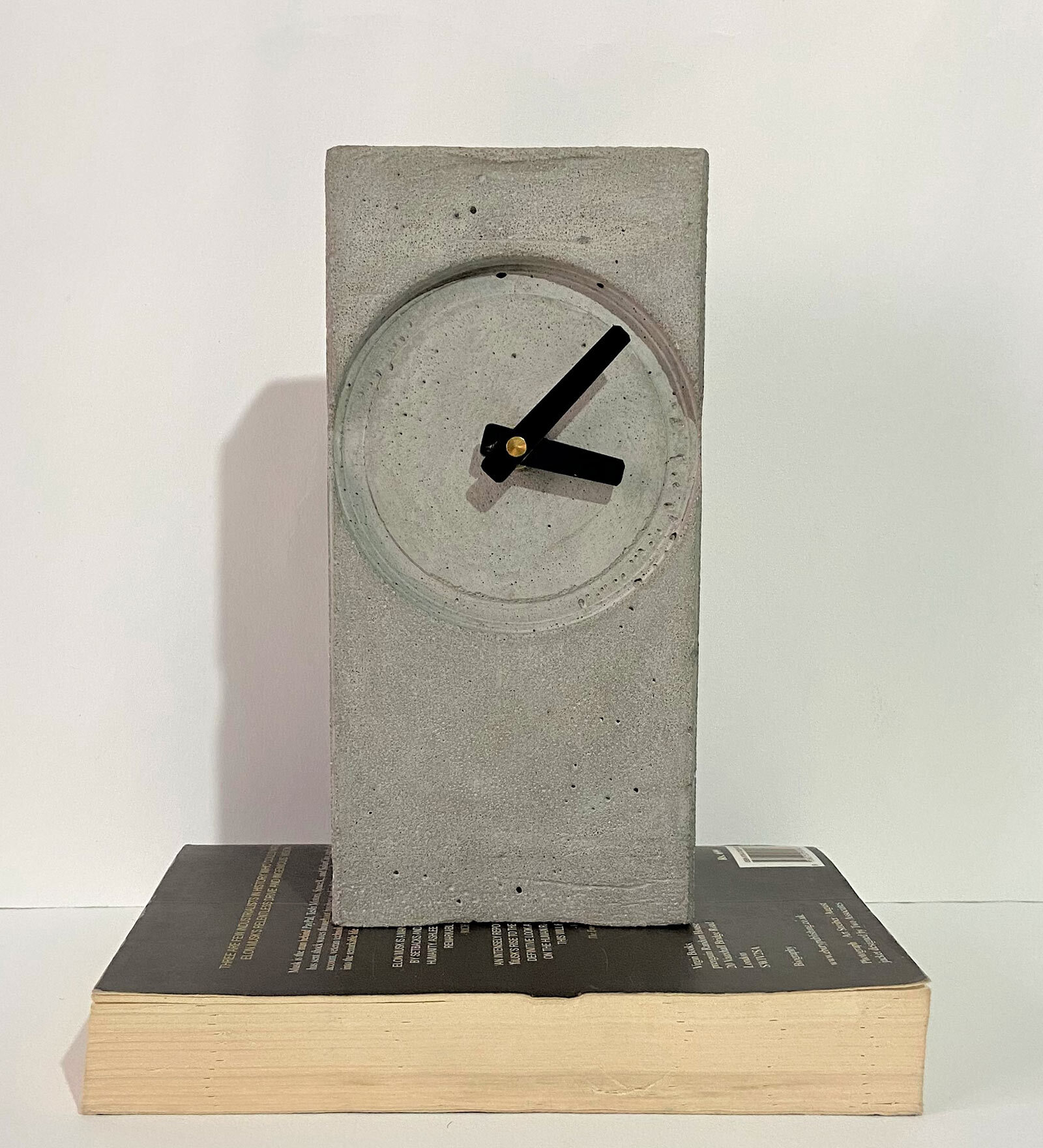 Buy Grey Concrete Desk Tick Tock Handcrafted Table Clock By Elemental ...