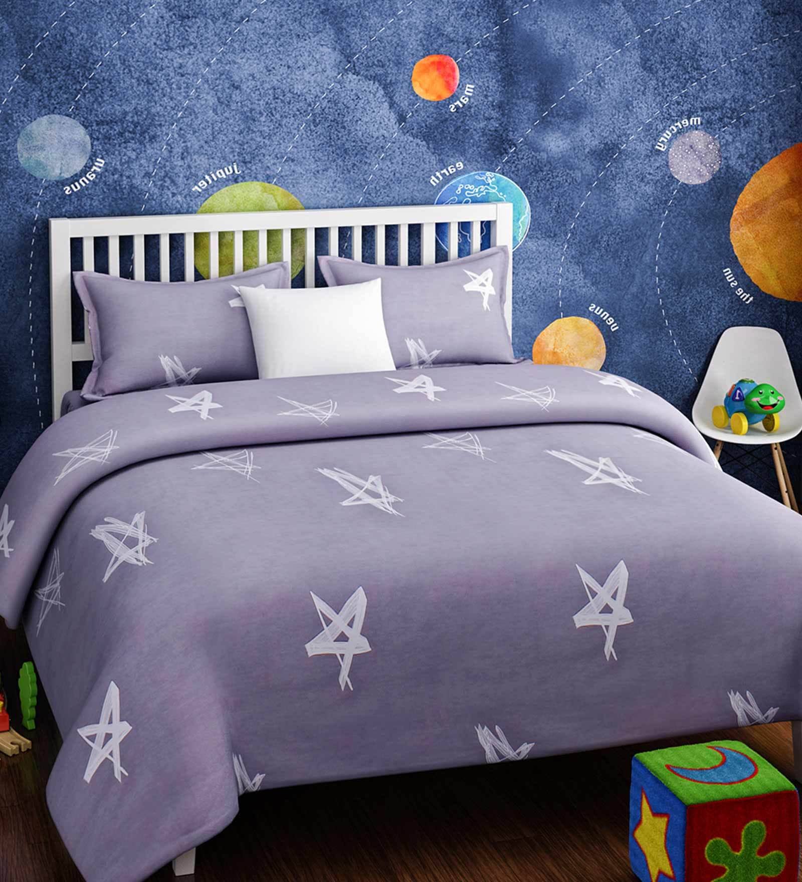 Buy Grey Cotton Kids Star Print Bedsheet Set By Urban Dream at 47% OFF ...
