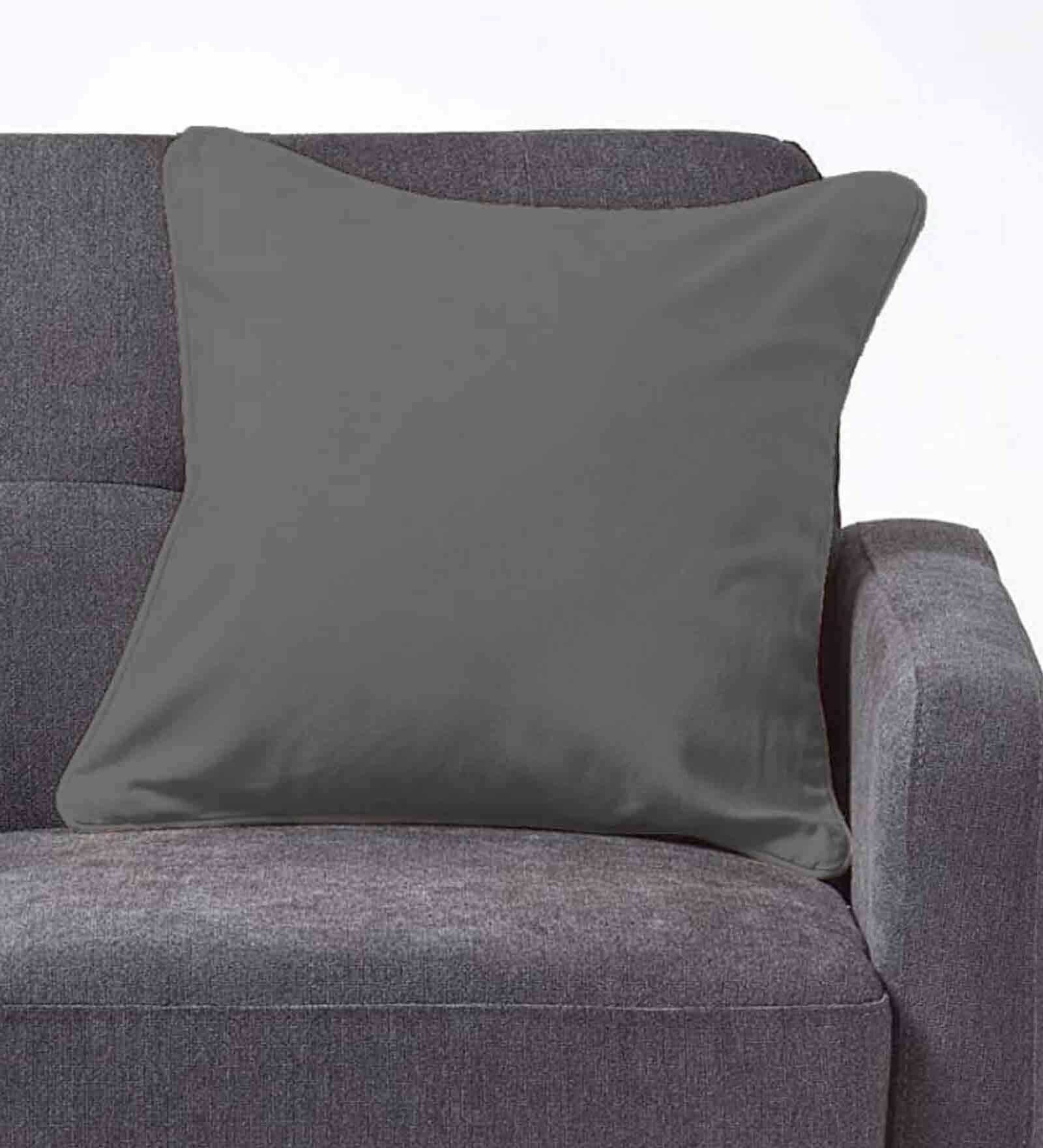 Buy Grey Cotton Solid 24x24 Inches Cushion Cover by Aurave at 23% OFF ...