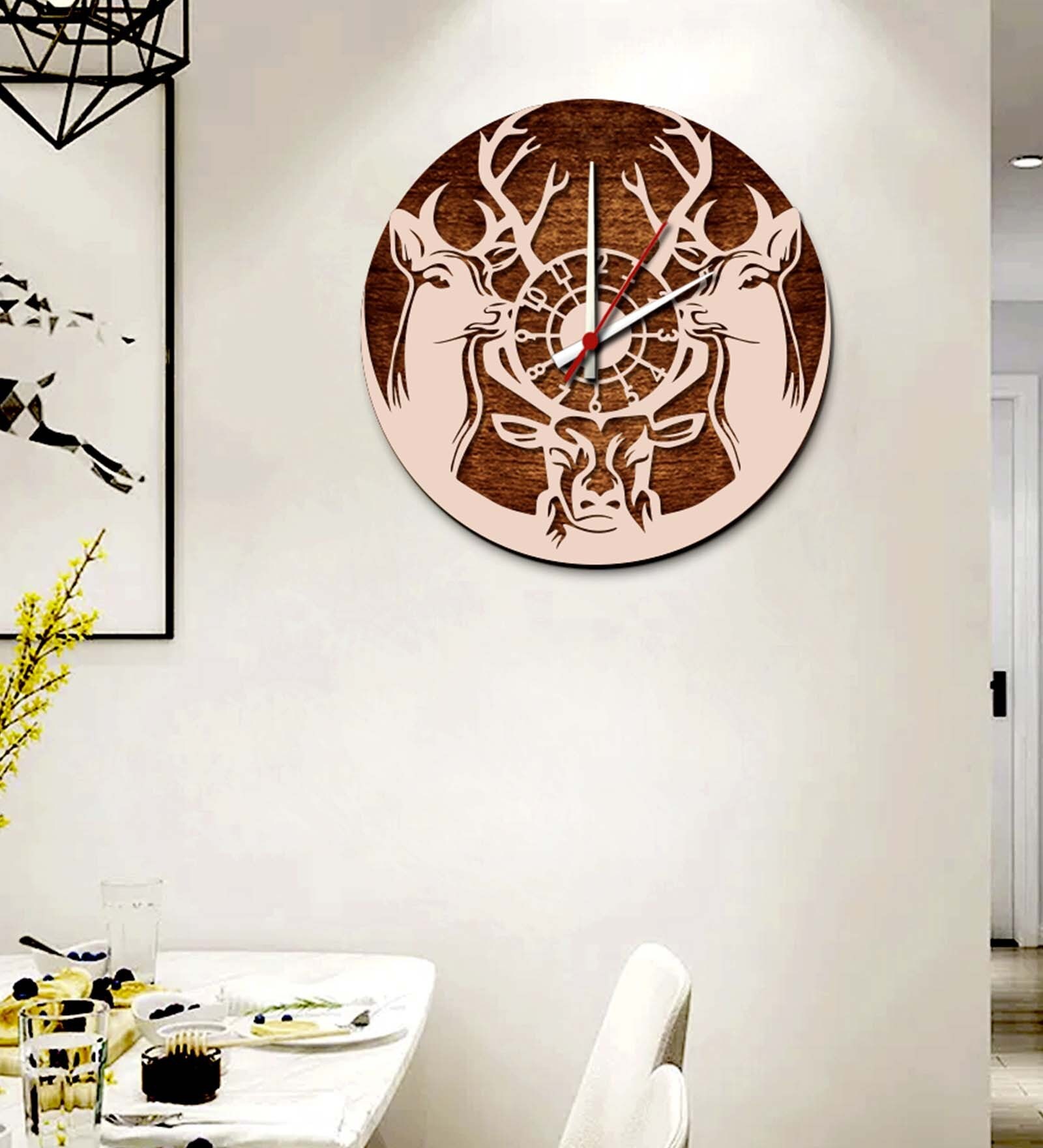 Buy Brown Engineered Wood Analog Wall Clock By WallMantra at 33% OFF by ...