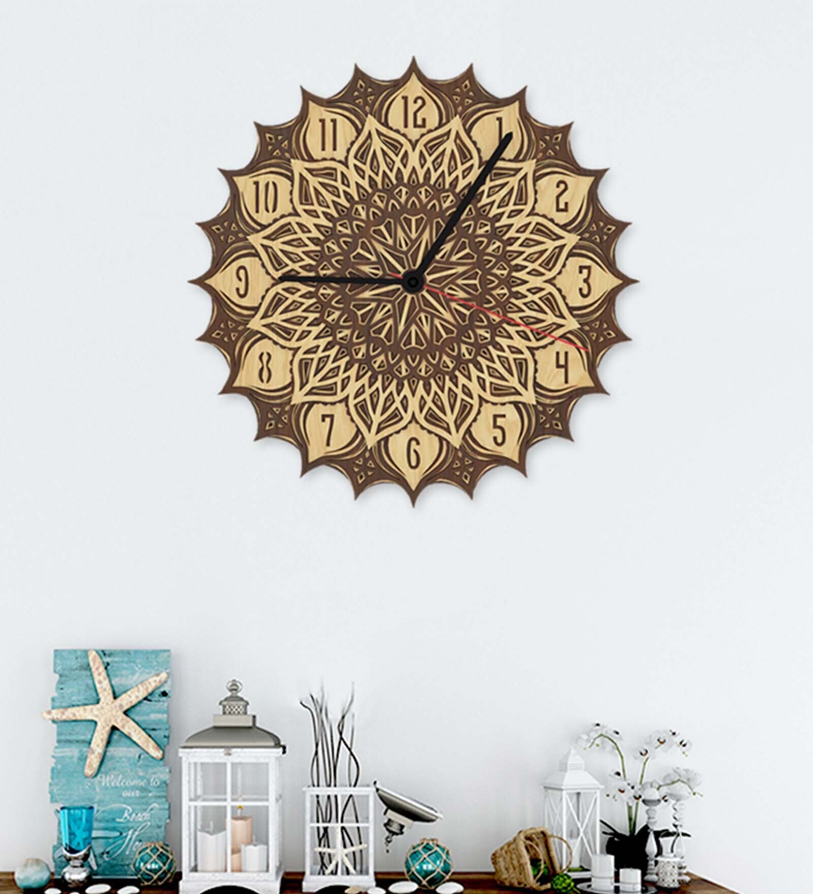 Buy Grey Engineered Wood Analog Wall Clock By WallMantra at 39% OFF by ...