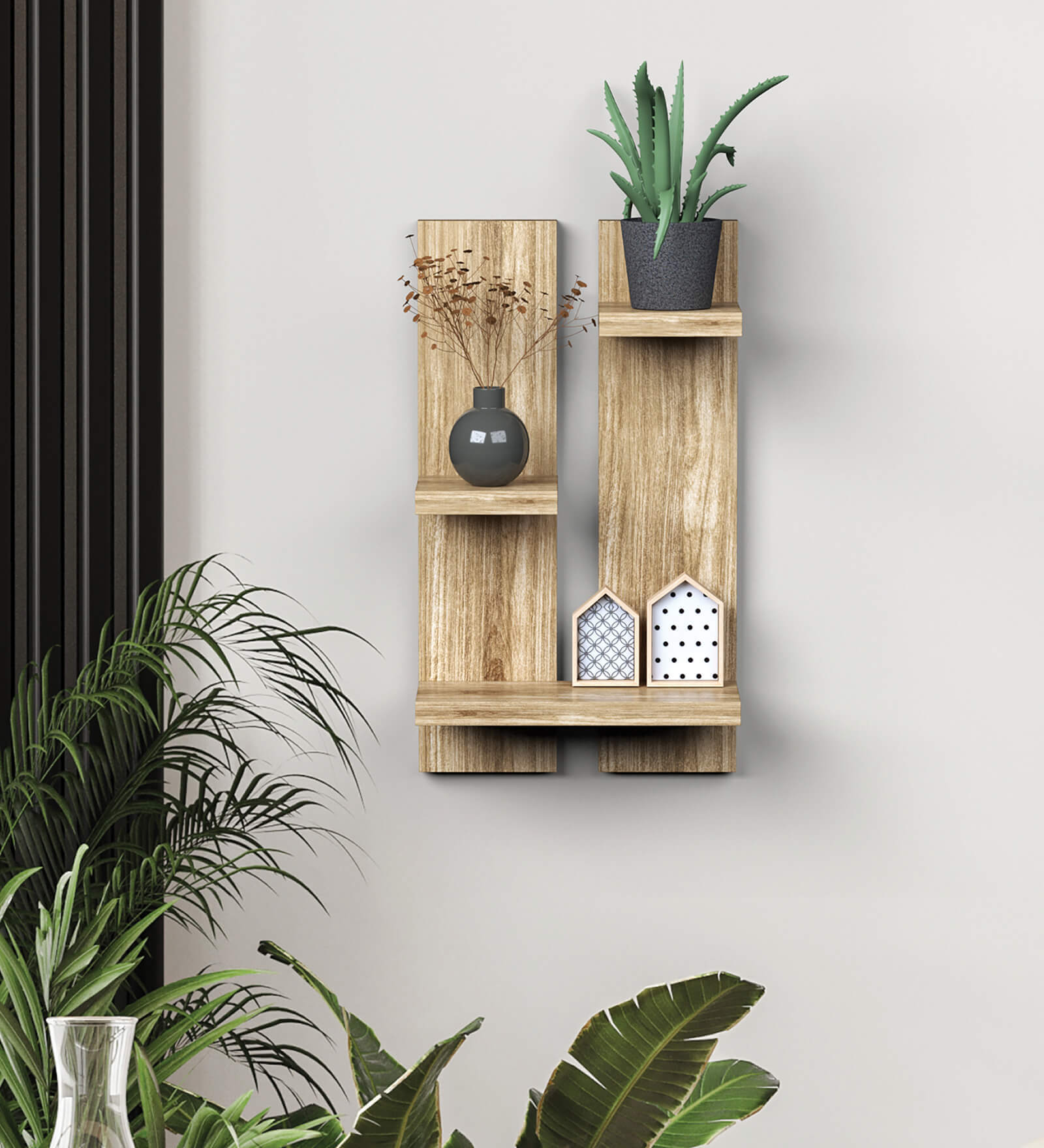 Buy Beige Engineered Wood Wall Shelf at 67% OFF by Random | Pepperfry