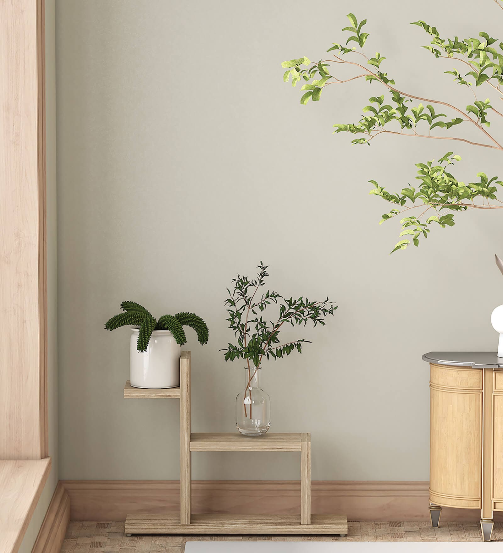 Buy Beige Engineered Wood Planter Stand at 21% OFF by Random | Pepperfry