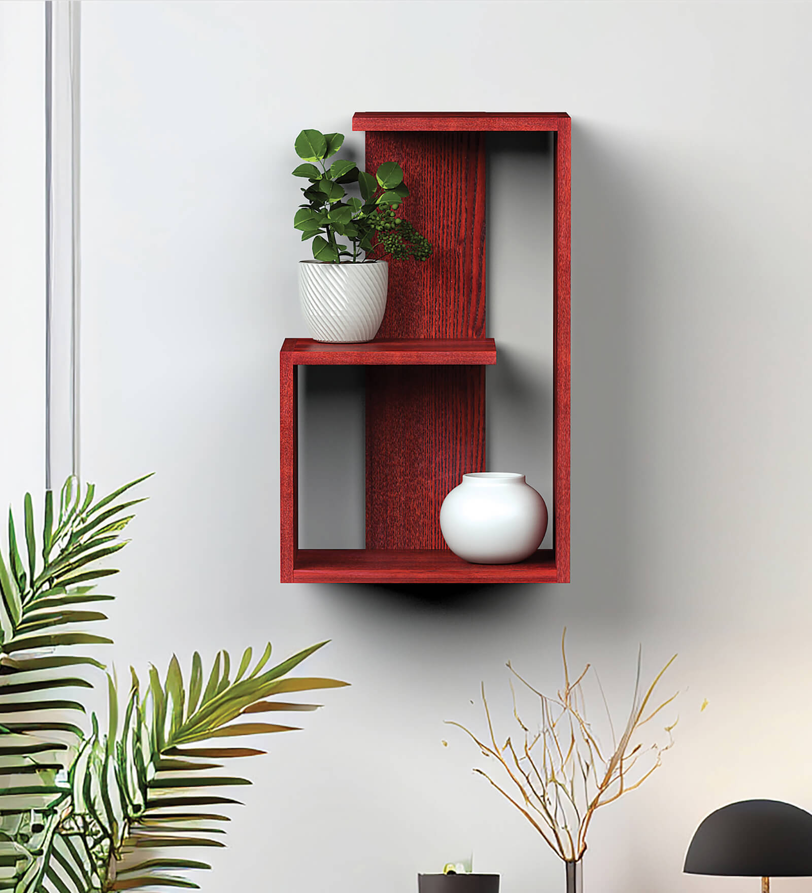 Buy Red Engineered Wood Wall Shelf at 21% OFF by Random | Pepperfry