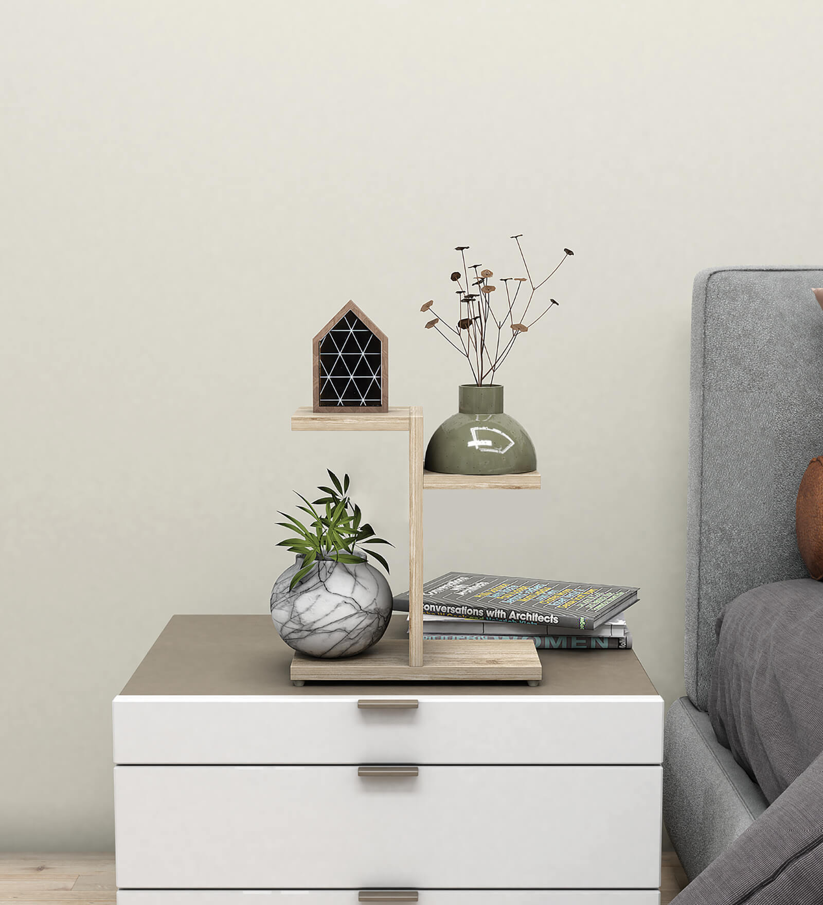 Buy Beige Engineered Wood Planter Stand at 16% OFF by Random | Pepperfry