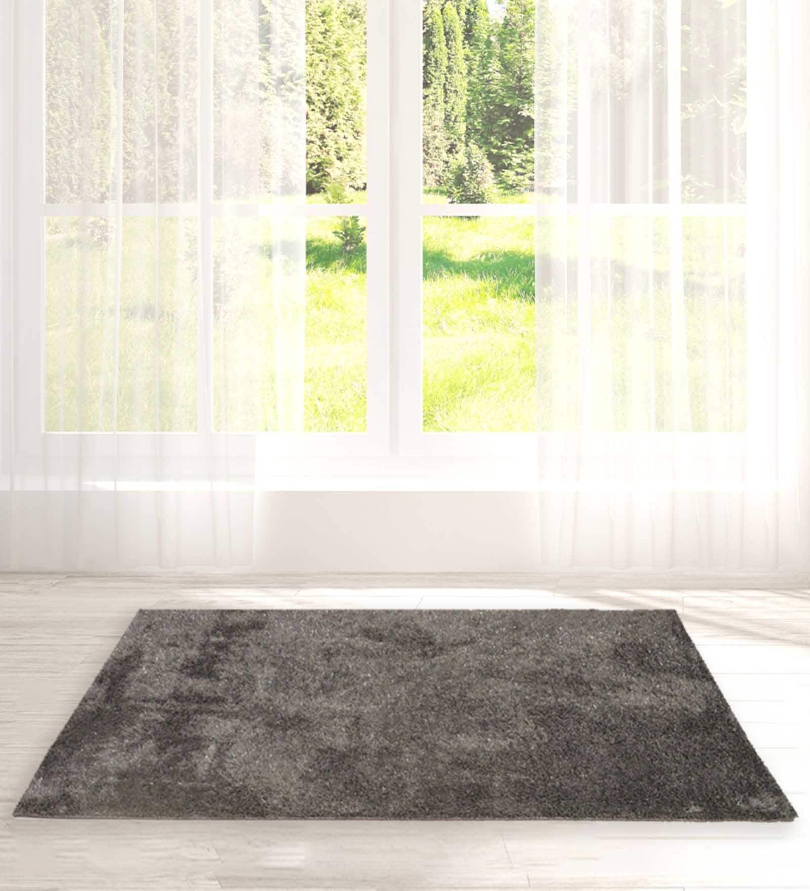 Buy Grey Solid Microfibre 16 x-24 Inches Anti Skid Door Mat at 25% OFF ...