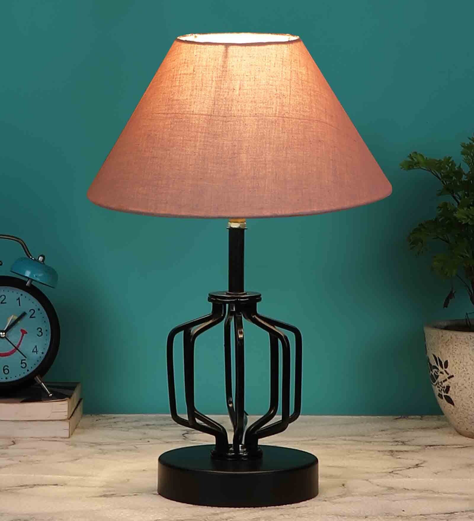 Buy Grey Shade Table Lamp With Shade Table Lamp With Iron Base at 58% ...