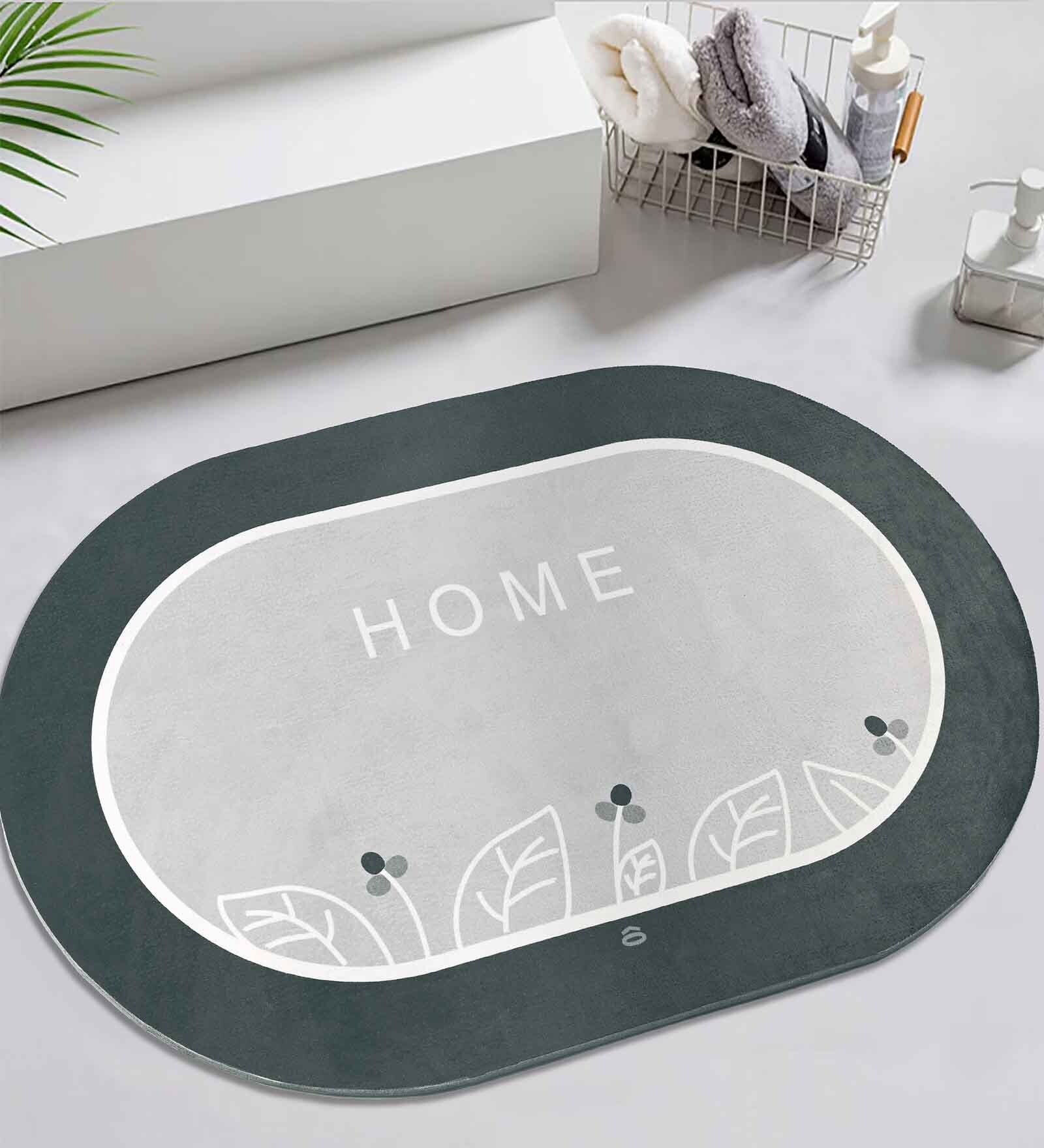 Buy Grey Slogan Polyester 23x16 Inches AntiSkid Bath Mat at 33% OFF by ...
