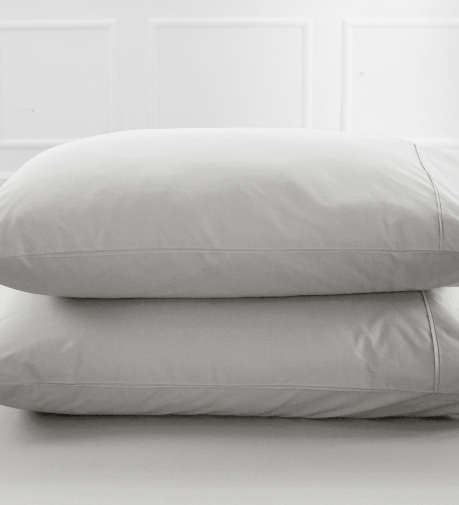Buy Grey Solid 200TC Cotton 20 x 30 Inches Pillow Covers (Pack of 2) by ...
