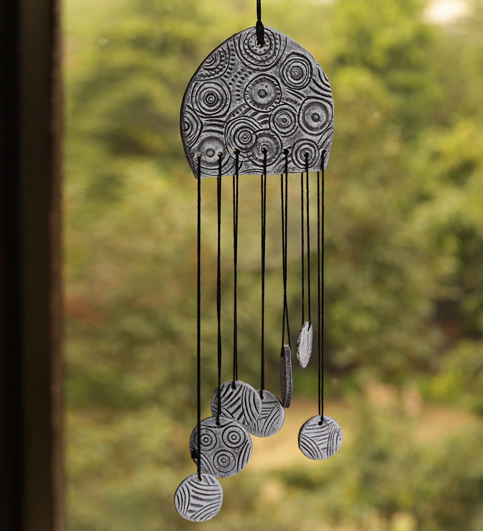 Buy Grey Terracotta Zephyr's Tune Wind Chime by ExclusiveLane at 41% ...