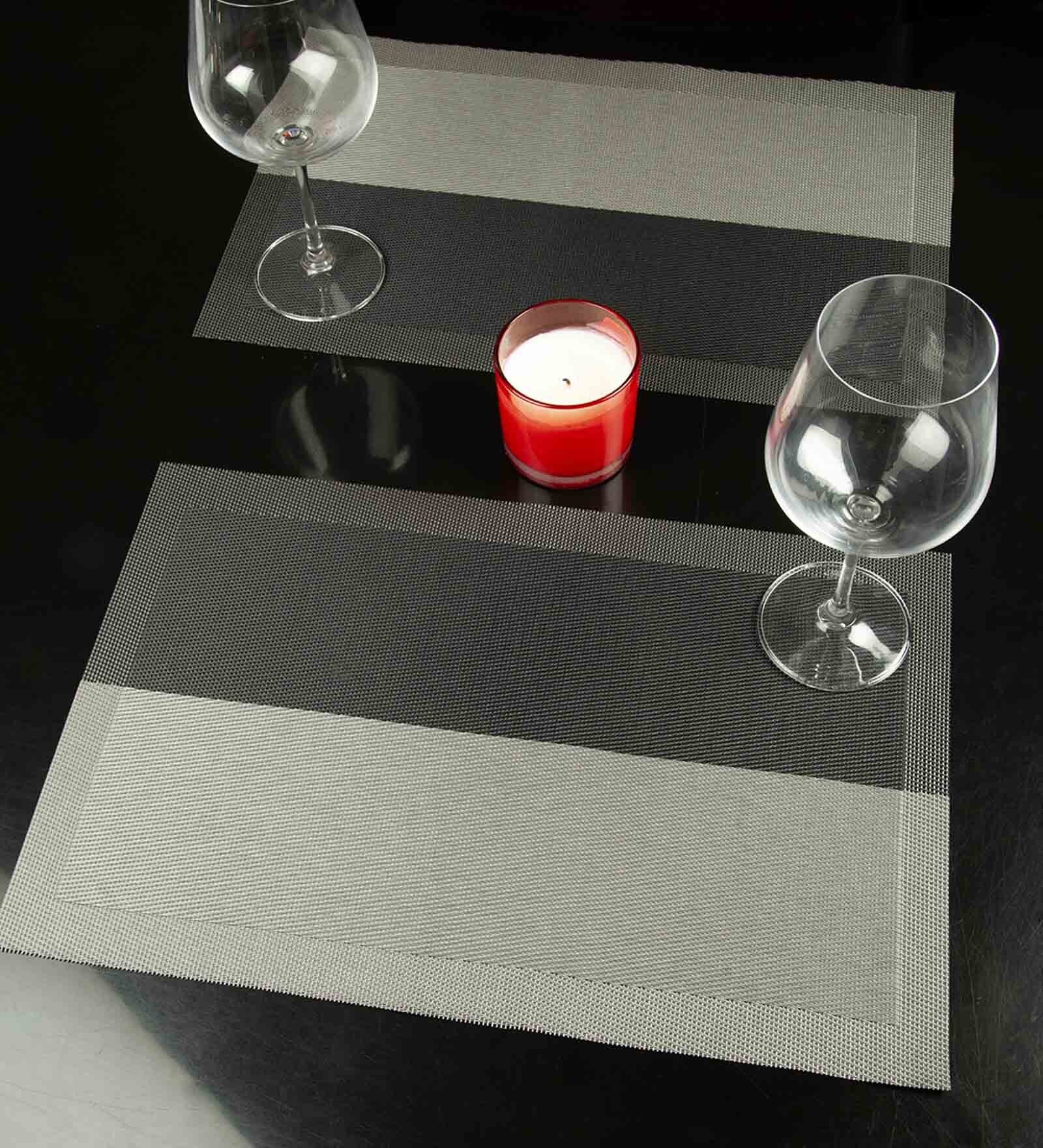 Buy Maze Sectioned (12x18) Grey Vinyl (Set of 6) Placemat at 10% OFF by ...