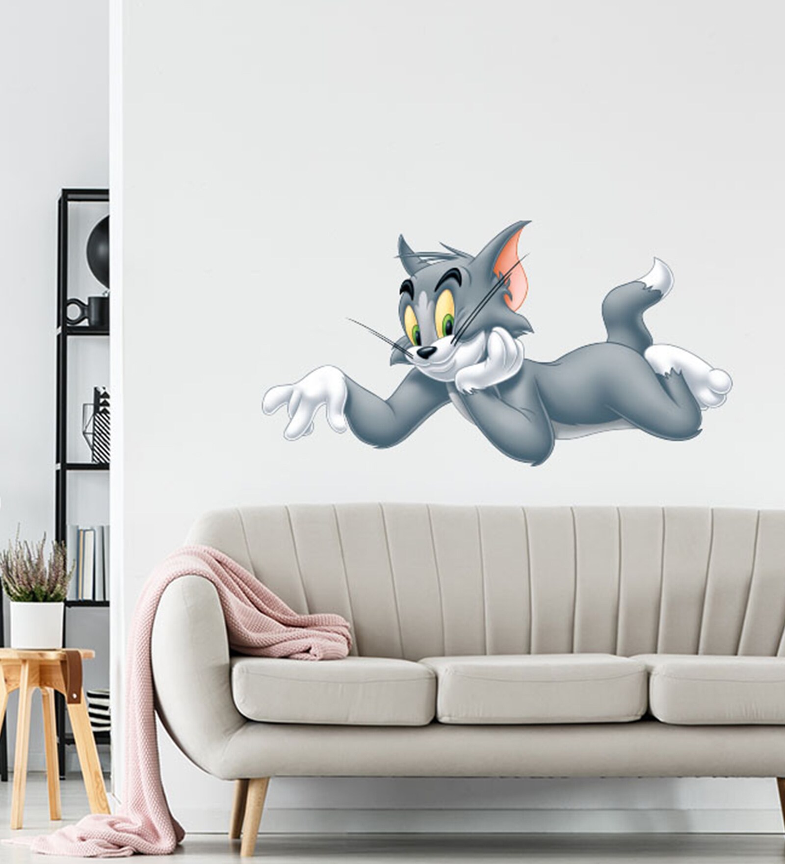 Buy Grey Vinyl Cartoon Network Tom Matte Finish Wall Sticker by Spinn ...