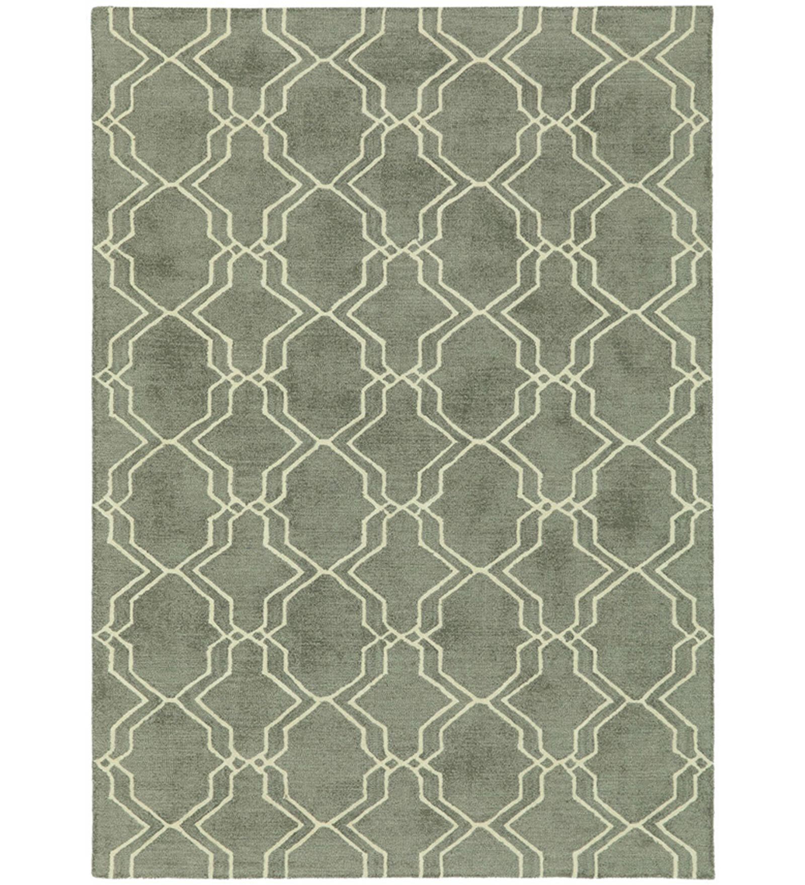 Buy Grey Wool Abstract 5 x 7 Feet Hand Tufted Carpet by Obeetee at 30% ...