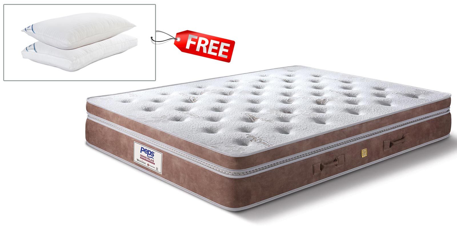 Buy Grand Palais Queen Size 8 Inch Pocket Spring Mattress By Peps India ...