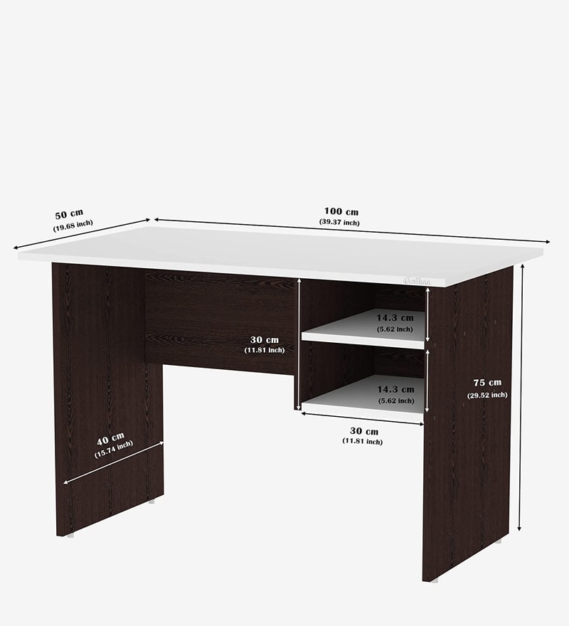 Buy Grady Writing Table in Wenge & White Finish by Anikaa Online ...