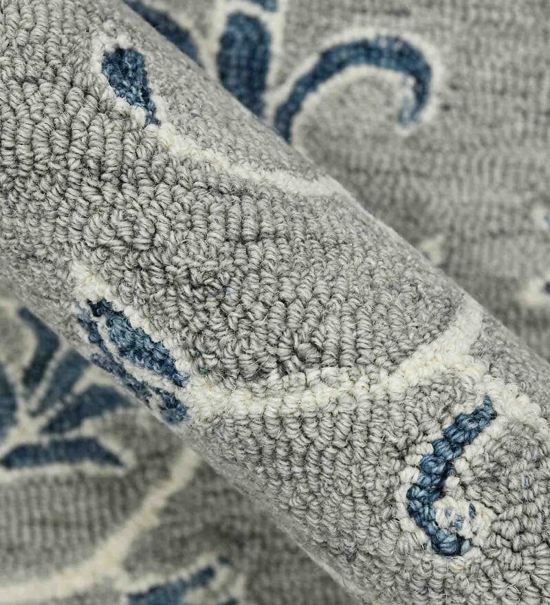 Buy Gray Wool Romania 4x6 Feet Hand-Tufted Carpet by Saraswati Global ...