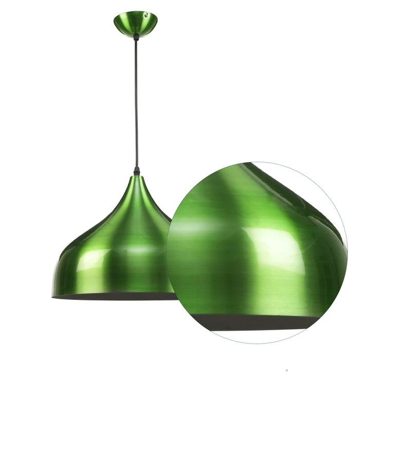 Buy Ottman Green Metal Single Hanging Lights By Stello Online - Dome ...