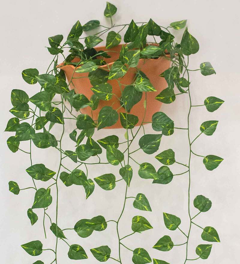 Buy Polyester Green Begonia Creeper Without Pot Artificial Plants ...