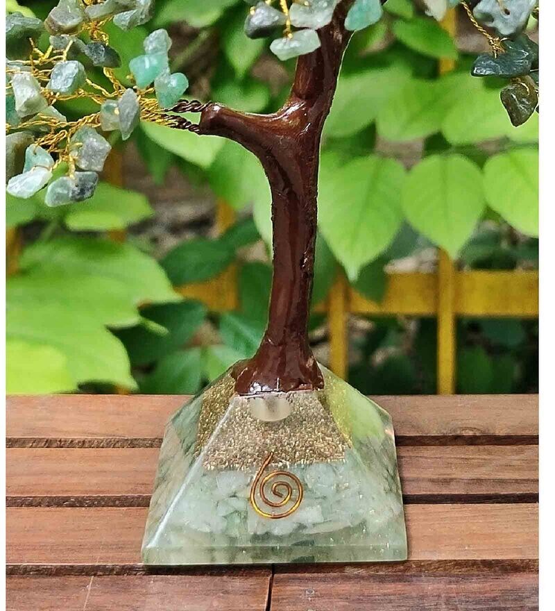 Buy Green Quartz Stone Fortune Crystal Tree Showpiece by Muren Online ...