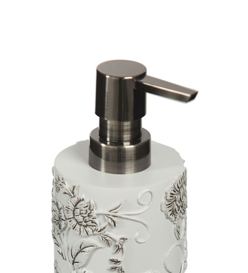 Buy Grey Polyresin Soap Dispenser (360 ml) By Obsessions Online - Soap ...