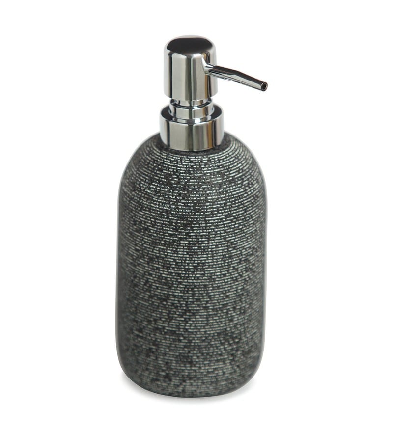 Buy Grey Polyresin Soap Dispenser (360 ml) By Obsessions Online - Soap ...