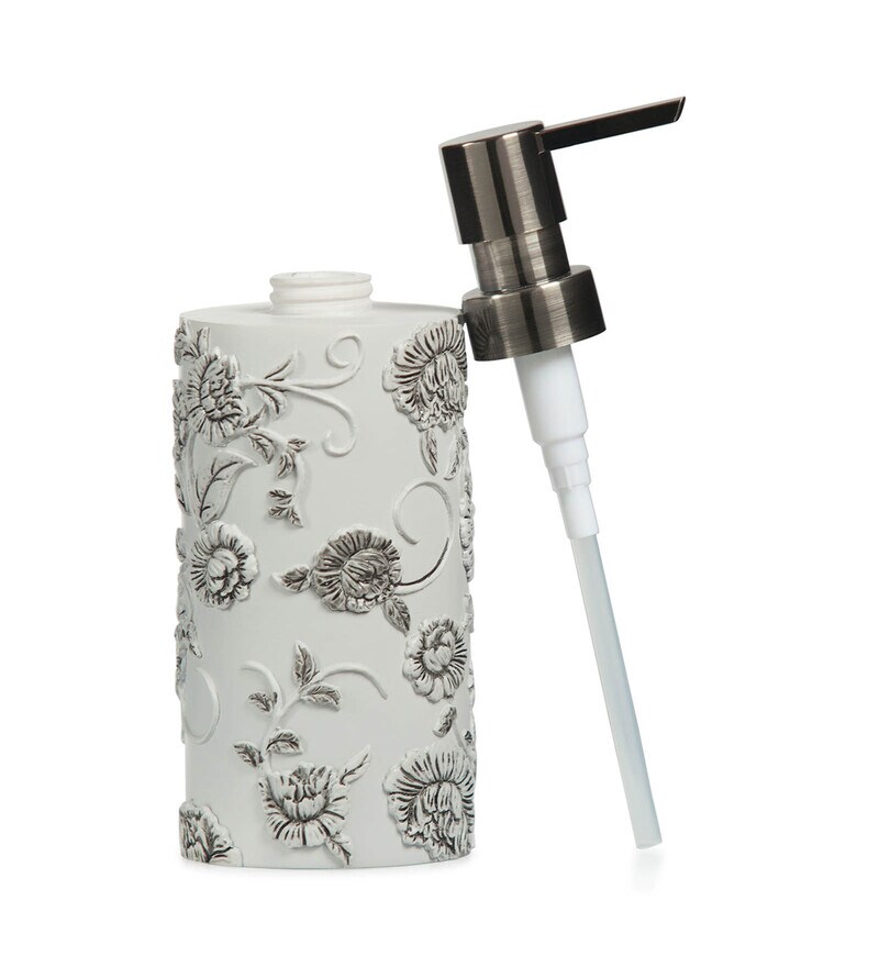 Buy Grey Polyresin Soap Dispenser (360 ml) By Obsessions Online - Soap ...
